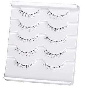 False Eyelashes Bottom Lashes Wispy Natural DIY Fake Eye Lashes Clear Band Mink Lashes Reusable Soft Handmade Lashes Pack