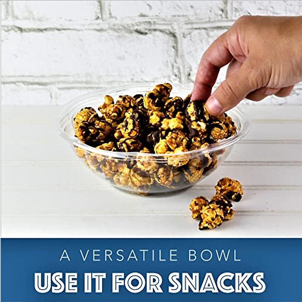 Green Direct 24 oz. Salad Containers with Lids - Pack of 50 | Clear Plastic Salad Bowls for Lunch, Serving, and Mixing