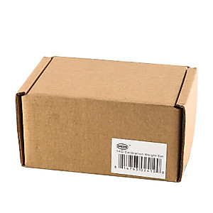 HORIZON 8 PCS 1000g Calibration Weight Set (10g, 20g,20g,50g,100g,100g,200g,500g) with Storage Case and Tweezers for Digital Scale Balance Science Lab Educational Weights