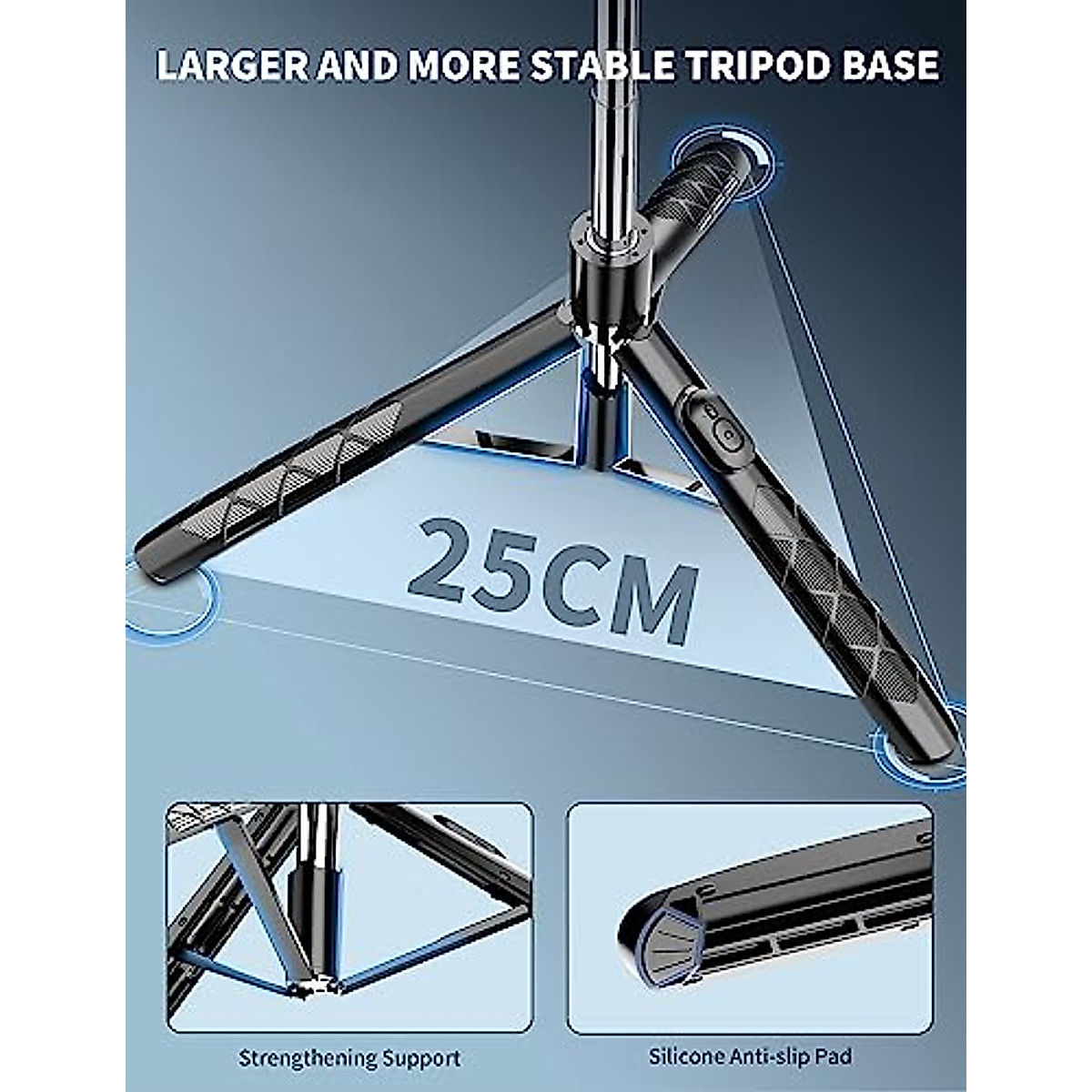 71" Phone Tripod & Selfie Stick, All in One Extendable Cell Phone Tripod with Wireless Remote, Tripod Stand for iPhone & Travel Tripod 360° Rotation Compatible with iPhone Android Phone, Camera