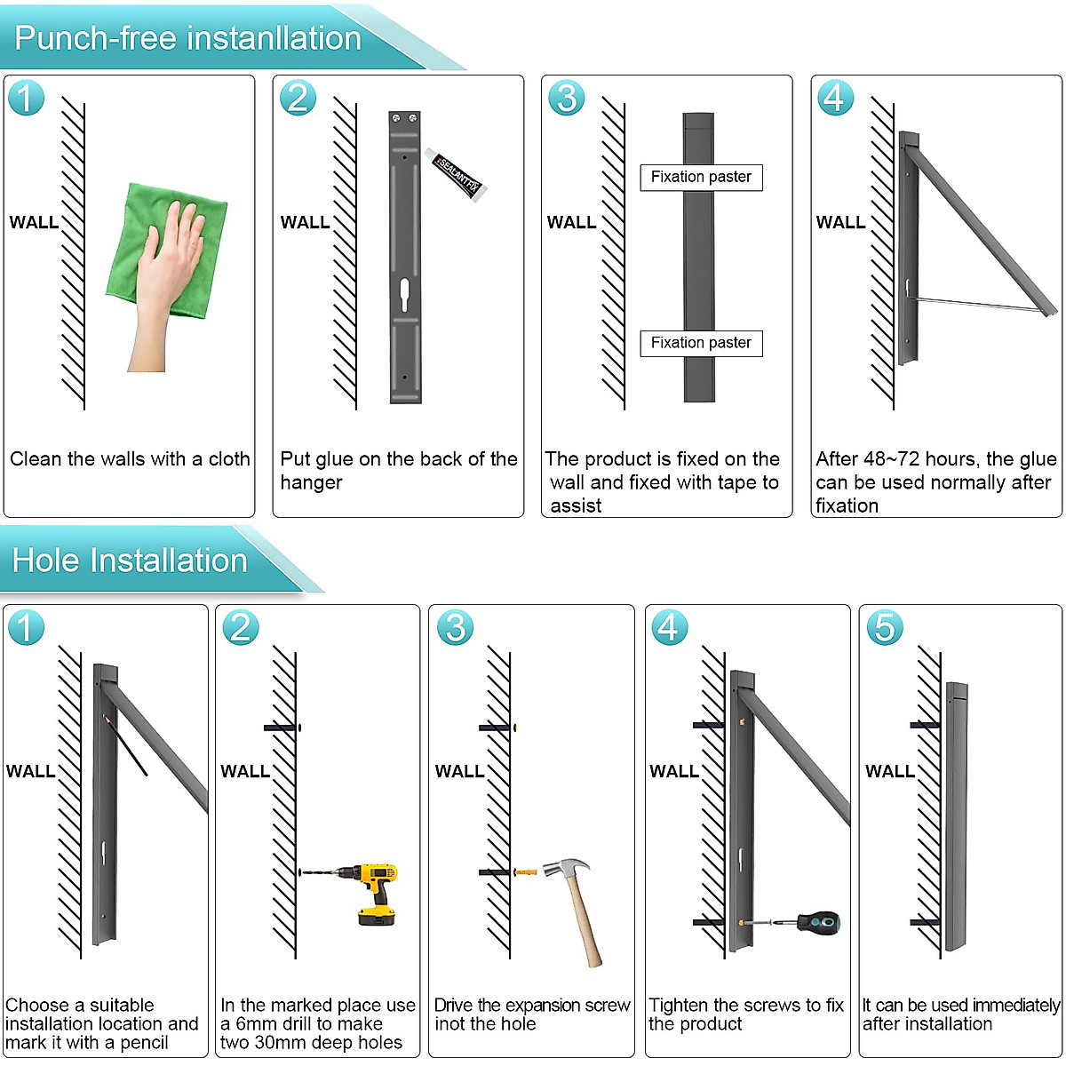 SunEegral Clothes Drying Rack Folding Indoor,Laundry Room Organization,Wall Mounted Drying Racks for Laundry,Laundry Drying Rack Collapsible,Laundry Drying Rack,Retractable Clothesline