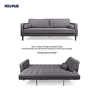 Nouhaus Module, Sleeper Sofa Bed Couch. 7ft Luxury Convertible Sofa Futon Bed with No Roll Together Latex. Pull Out Couch Bed for Bedroom Couch, Small Apartment Furniture Sofas or RV Couch