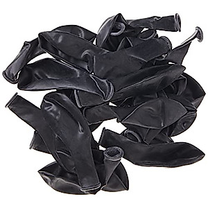 Unique Party Latex Balloons, 9", Jet Black