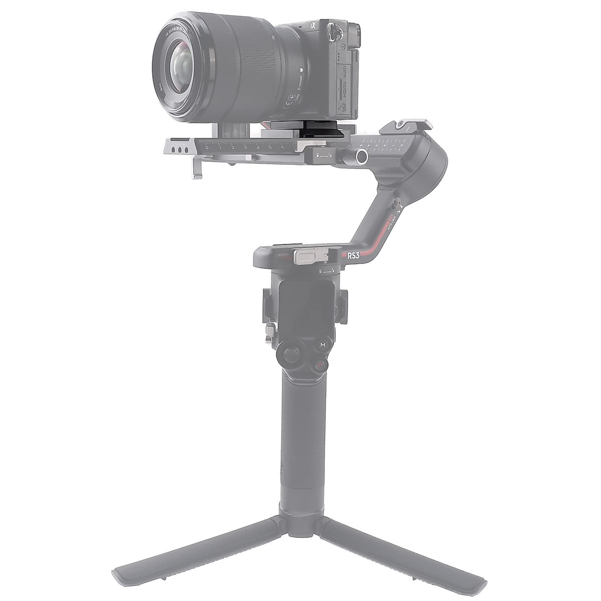 FocusFoto Upper Quick Release Baseplate QR Plate for DJI Ronin RS2 RSC2 RS3 Pro Gimbal Stabilizer Arca-Swiss Standard Camera Tripod Ballhead (Standard Version)