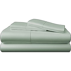 Bamboo Bay Luxury Bamboo Sheets Twin Size - 4 Piece Ultra Soft Twin Cooling Sheets for Hot Sleepers - 100% Organic Bamboo Twin Sheet Set Fits Up to 16" Deep Pocket - Eco Friendly - Twin - Sage