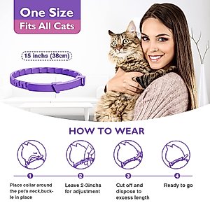 3 Pack Calming Collar for Cats and Kittens Pheromone Collar Efficient Relieve Reduce Anxiety Stress Pheromones Calm Relaxing Comfortable Breakaway Collars Adjustable for Small, Medium Large Cat