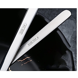 IKXO 35 Piece Silverware Set,Stainless Steel Silverware Set, Modern Sleek Flatware Set, Include Knife/Fork/Spoon & Long Teaspoon/Salad Fork Mirror-Polished & Dishwasher Safe Cutlery