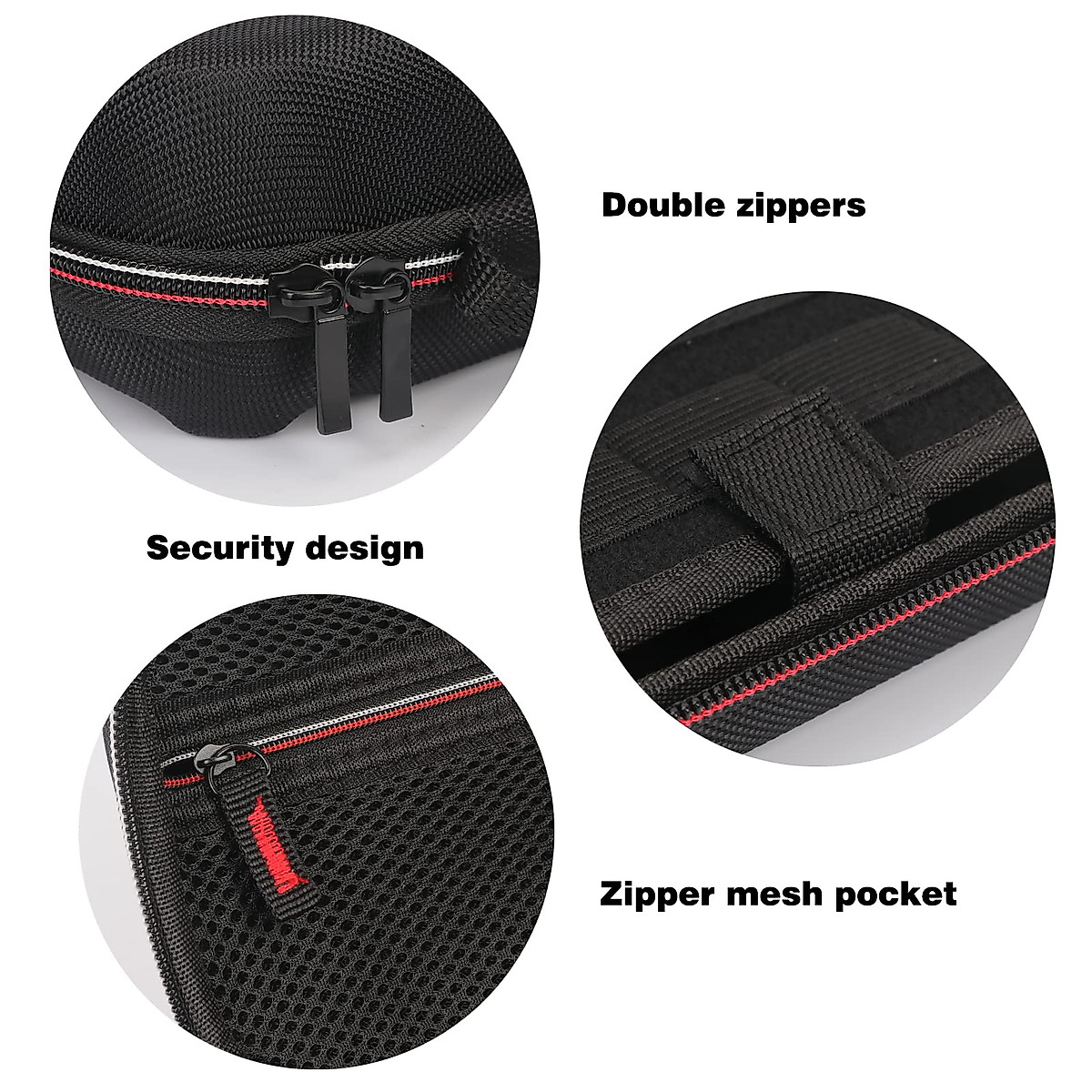 FYY for Nintendo Switch / Switch OLED Carrying Case - Portable Hard Shell Travel Carrying Case Pouch Bag with 30 Game Card Slots Zippered Pocket for Nintendo Switch Console & Accessories Black, Plus