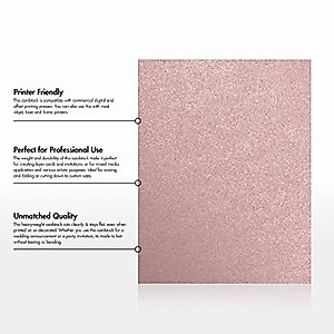 LUXPaper 8.5" x 11" Cardstock | Letter Size | Misty Rose Metallic - Sirio Pearl | 111lb. Cover | 50 Qty