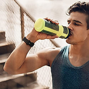 Easuny Sport Band Compatible for Samsung Galaxy Watch 3 45mm/Galaxy Watch 46mm /Gear S3 Frontier，22mm Quick Release Silicone Breathable Watch Strap Accessories, Black/Black L