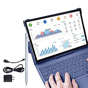FHD Laptop Computer with Touchscreen, 2 in 1 Tablet PC 10.1 inch Android 10.0GMS, 4GB RAM, 64GB ROM Storage Tablet PC with Keyboard, Stylus,5000mAh Battery, 4G Cellular Tablet with Dual Sim Card Slot