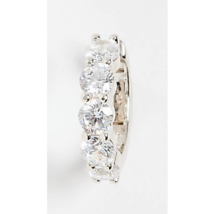 SHASHI Women's Bianca Ear Cuff, White Gold, One Size