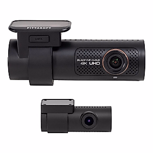 BlackVue DR970X-2CH 64GB | 4K/Full HD Dual-Channel Cloud Dashcam | Built-in Wi-Fi, GPS, Native Parking Mode | LTE and Mobile Hotspot via Optional LTE Module | Dashcam Front and Rear | Made in Korea