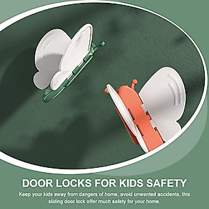 Kisangel 3pcs Door and Window Safety Lock Sliding Door Lock Sliding Glass Door Lock Window Locks Sliding Door Handle Sliding Patio Door Lock Sliding Doors Safety Window Abs Child