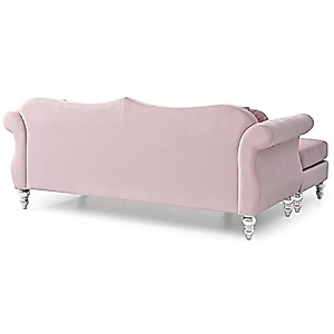 Glory Furniture Hollywood Reversible Sectional, Pink