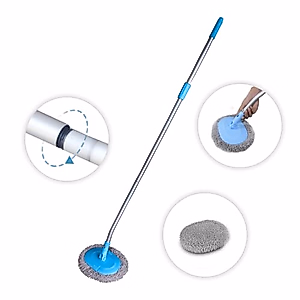 BYGD Car Wash Brush with Long Handle,Retractable Car Cleaning Brush, 66" Chenille Microfiber Car Washing Mop with 15°Curve Extension Pole Labor-Saving, Car Wash Kit for Cleaning Truck RV SUV