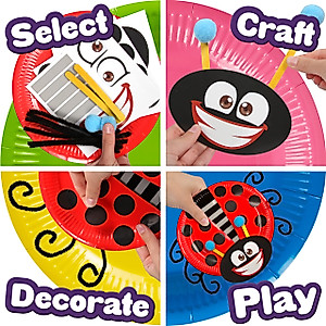 Creative Kids Make & Play Plate Craft Kit - Arts and Crafts Kit for Toddlers Ages 2, 3, 4, 5 Years Party Activity Kits for Toddler 3+