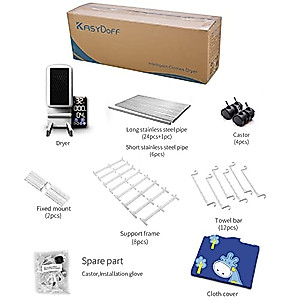 Portable Dryer 1600W-67 Inch Clothes Dryer,Foldable 3-Tier Electric Clothes Drying Rack,Energy Saving (Anion) Clothing Dryers Digital Automatic Timer Airer for Apartment House RV