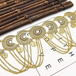 Rhinestone Tassel Belt Waist Chain Belly Body Chain Dance Indian Beach Gypsy Jewelry for Women Vacation