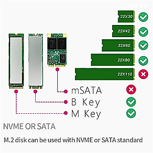DOCOOP 2 in 1 M.2 NVMe SATA U2PCB M.2 NVME SSD Key M Key B SSD to U.2 SFF-8639 PCIe M2 Converter Desktop Computer Parts