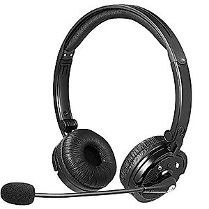 suily Bluetooth Headphones Cellphone Headset with Mic, Over Head Wireless Headphone, Noise Cancellation On-Ear Office Bluetooth Headset Earpiece for Cell Phone, Truck Driver, Office Call Center, Skype