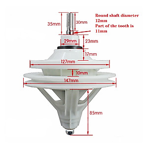 NieKe Washing Machine Repair Parts10 Teeth Shaft Height 35mm ，Compatible for Washing Machine Reducer Gearbox Motor Reducer Clutch Household