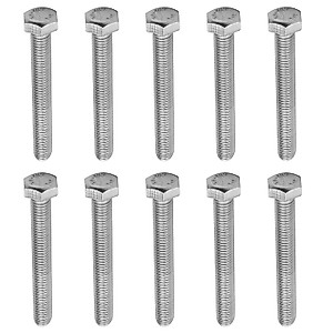 Yinpecly M5 Thread 40mm 304 Stainless Steel Hex Screw Bolts Fastener 10pcs