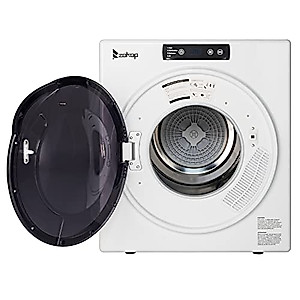 Compact Laundry Dryer, 110V 1300W 3.5 Cuft Electric Compact Portable Clothes Laundry Dryer with Stainless Steel Tub LCD Screen Household Dryer 5kg Drum Dryer 3 Pieces of Filter Cotton