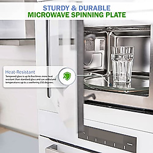Microwave Plate Replacement for GE WB49X10129 Microwave Glass Turntable 12 3/4 Inch