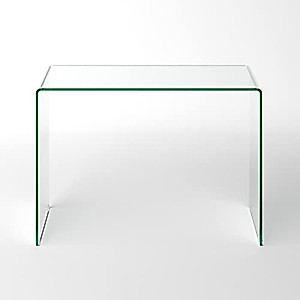 Neos Modern Furniture CD008-N Rectangular Shaped PC Laptop Workstation Table for Home Office, Clear