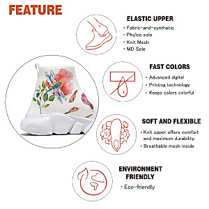 Hetios Womens Painted Sneakers - Walking Shoes Running Shoes Mesh Workout Casual Sock Shoes 6