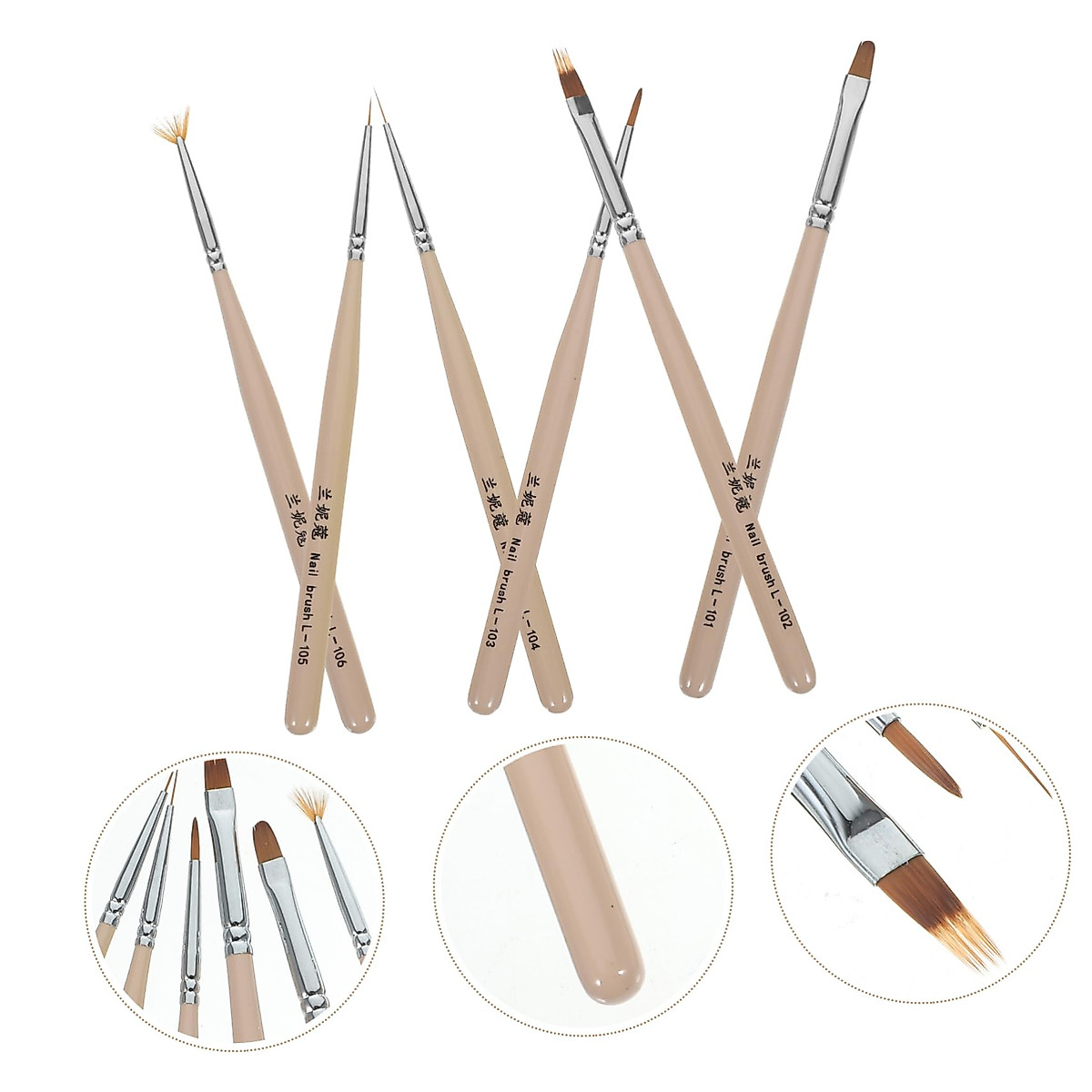 FOMIYES 6pcs Nails Art Paint Kit De Nail Art Pen Set Nail Painting Tool Nail Drawing Pen Nail Art Accessories Manicure Supplies