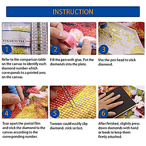 Xiyuekissu Diamond Art Angel Wings and Seven Chakras DIY 5D Full Drill Diamond Art Kit (Set by Number) Digital Painting Round Diamonds, Diamond Art Kits for Adults（12x16inch）