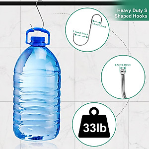 SumDirect Heavy Duty S Hooks - 15 Pack 5.7 Inch Extra Large Meta Stainless Steel S Shaped Hooks for Hanging