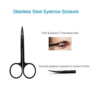 Eyebrow Razor, 5 in 1 Eyebrow Kit, Professional Eyebrow Grooming Set, Eyebrow Trimmers Set for Women and Men, Including Brow Razors Trimmer, Brush, Eyebrow Scissors, Slant Tweezers