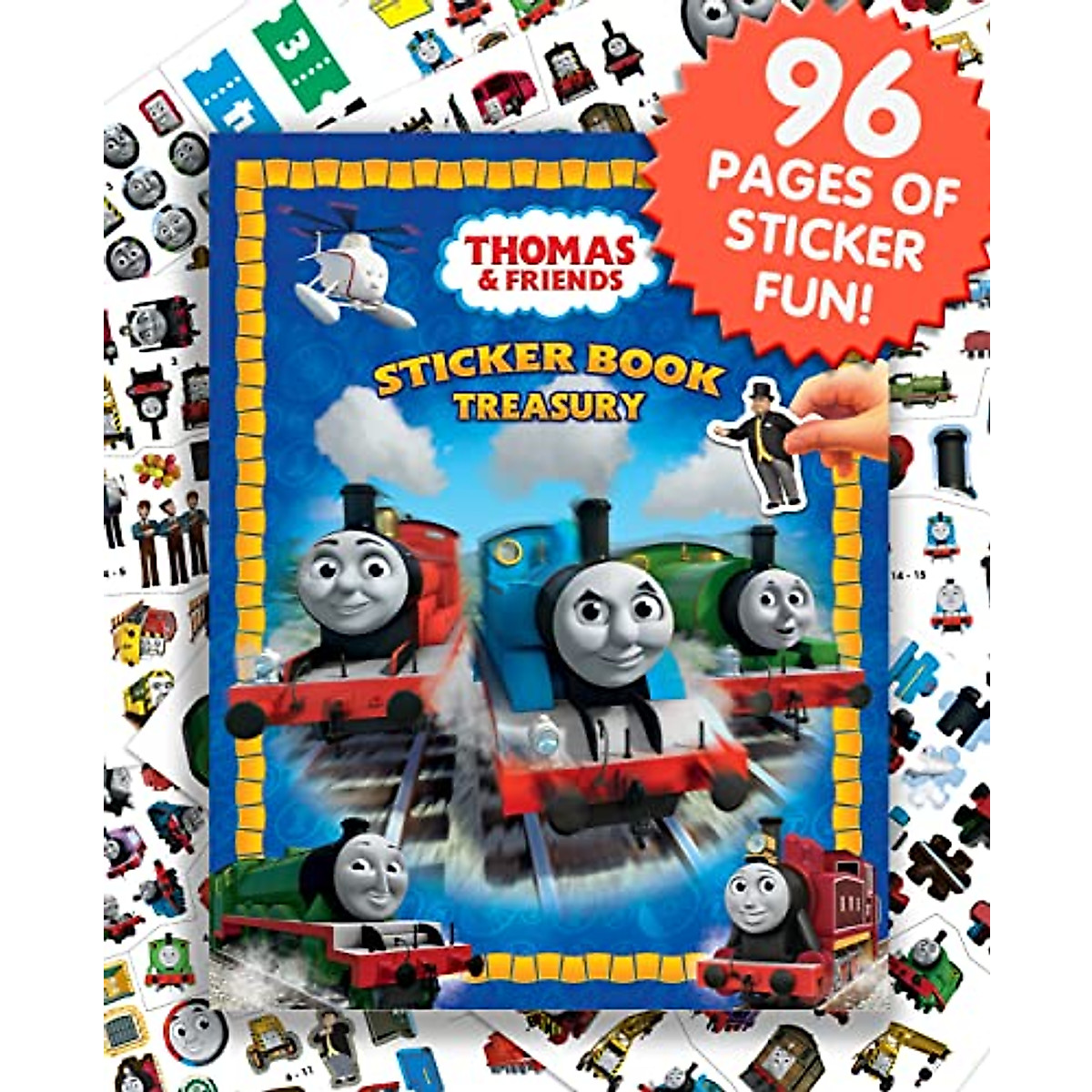 Thomas & Friends Sticker Book Treasury - Activity Books for kids, 350 reusable stickers, 96 pages of fun