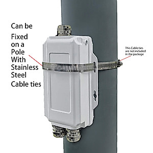 PROCET Gigabit PoE Injector Outdoor PoE Power Injector Adapter 30W IEEE802.3AT, 6KV Surge Protection, Aluminum IP67 Waterproof, Wide Temp -40℉ to 149℉ for IP Cameras, Wireless APs, Base Station