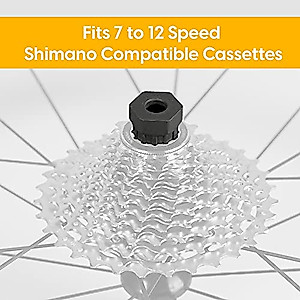 BIKEHAND Bike Bicycle Compatible with Shimano Freewheel and Cassette Install Removal Tool Fits 12-Spline 22.6mm Tool Fittings - NOT Compatible with Sram XD Drive System