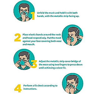 BYD CARE N95 Respirator, 20 Pack with Individual Wrap, Breathable & Comfortable Foldable Safety Mask with Head Strap for Tight Fit