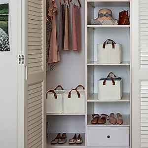 GRANNY SAYS Bundle of 4-Pack Storage Baskets for Organizing & 1-Pack Hanging Closet Organizer