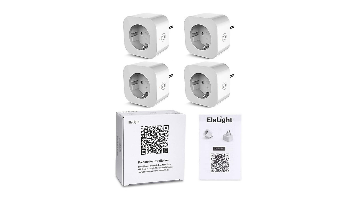 4 Pack Smart Sockets EU - Remote Control & Timing | Alexa/Google
