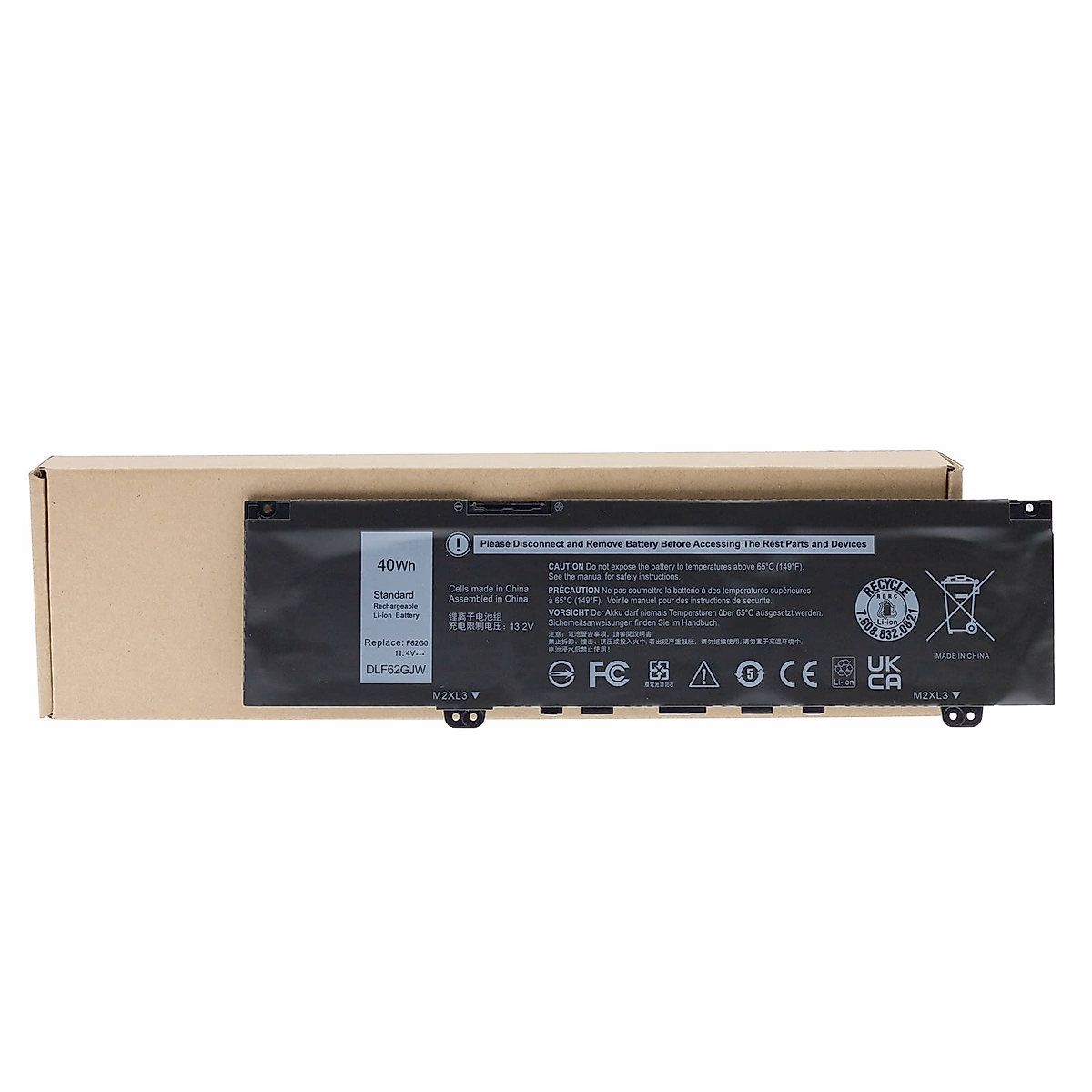 Bay Valley Parts F62G0 39DY5 Replacement Battery Compatible with Dell Inspiron 13 5370 7000 7370 7373 7380 7386 Vostro F62GO RPJC3 CHA01 39DY5 11.4 V 40WH