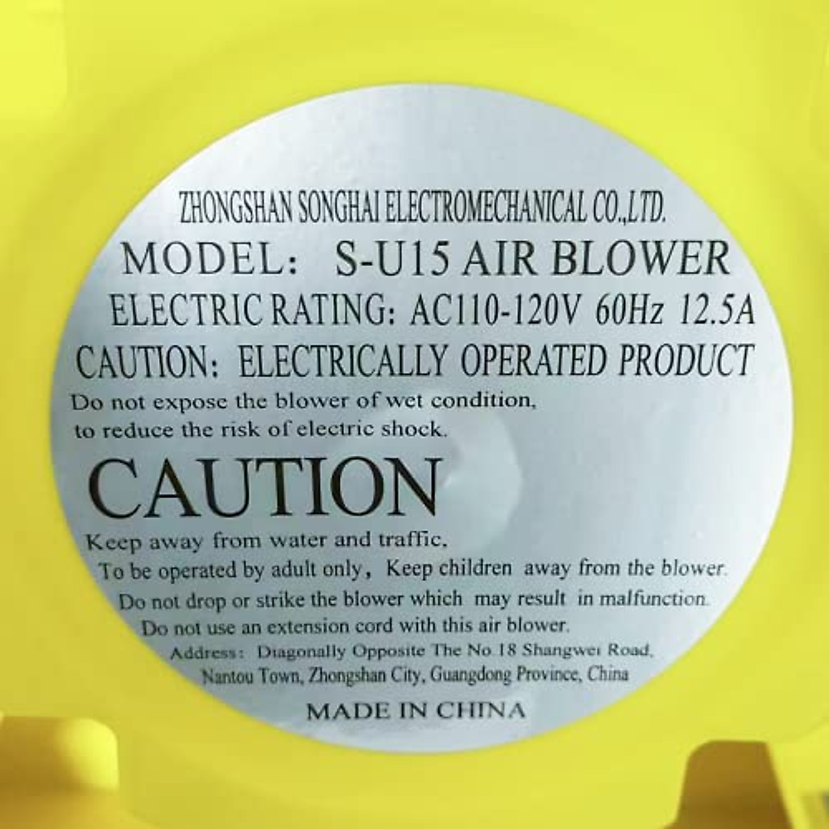 WGIA 1500w Blower for Inflatable Bounce House, Commercial Electric Pump Fan for Inflatable Water Slides & Screen Movie, Quick Blow Up, Air Blower for Inflatables（UL Certification）