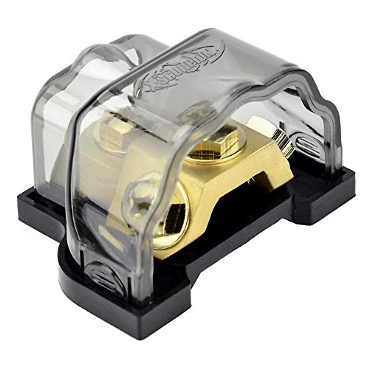 Power Ground Ring Terminal Distribution Block 8 4 2 0 Gauge in Out Gold