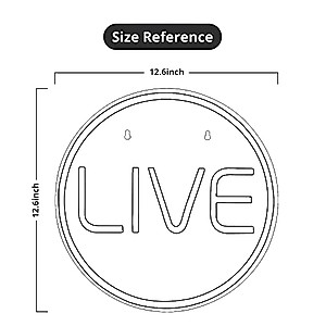 Lumoonosity LIVE Neon Signs - LED Live On Air Neon Lights for Twitch, Tiktok, Youtube Streamers/Gamers - Cool Live Streaming/Recording Sign - Round Led Sign for Studio, Wall, Bedroom, Game Room Decor