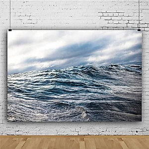 Winter Sailing Cold Blue sea at Sunset Clouds Norway Photography Backdrop Photographer Portrait Banner Photo Studio Photobooth Prop Photography Background Decoration Supplies 7×5ft