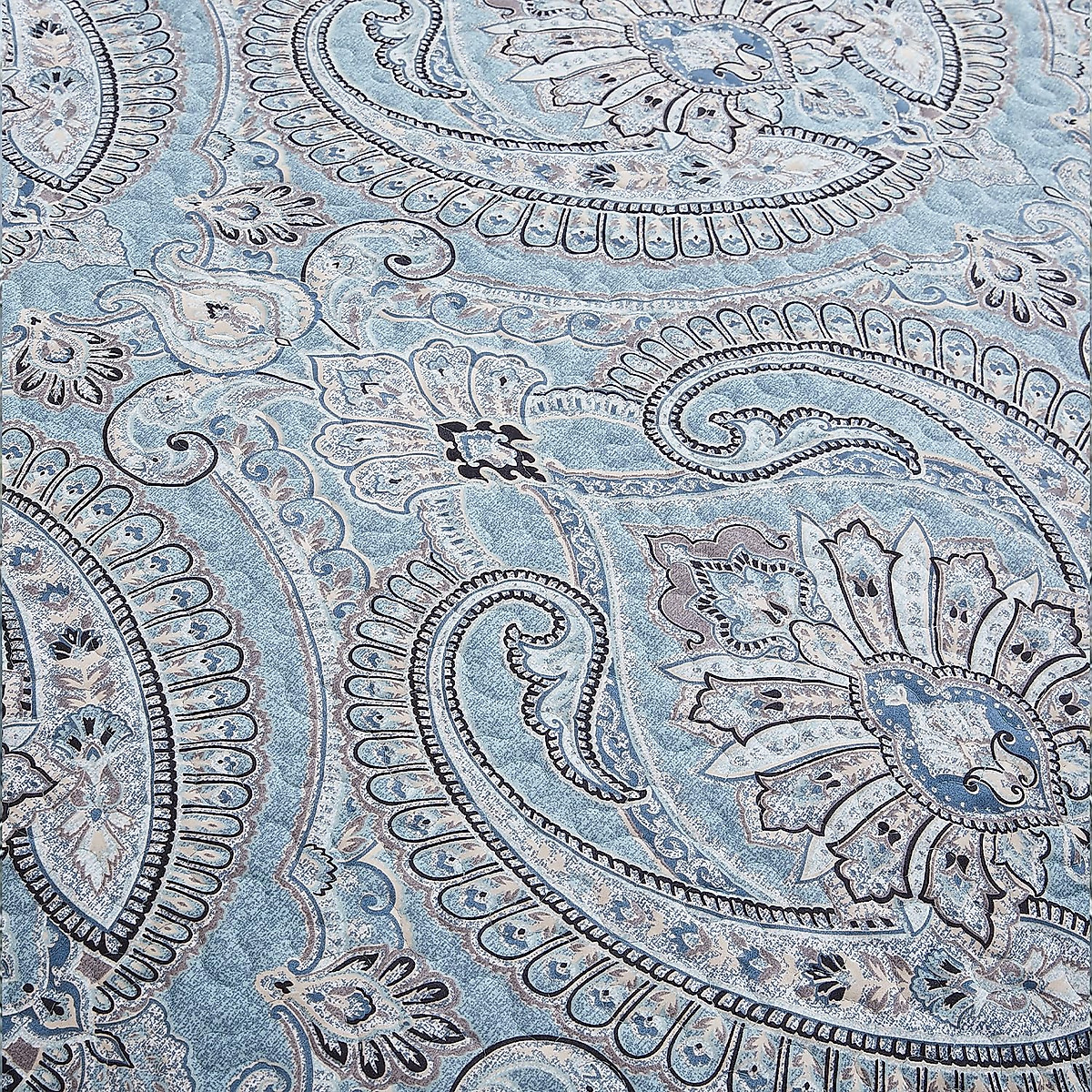 Southshore Fine Living, Inc. Oversized Bedding Quilt Set Lightweight, Summer Farmhouse Coverlet Bedspread 2-Piece with One Matching sham (68 in Wide x 98 in Long), Aqua, Twin/Twin XL