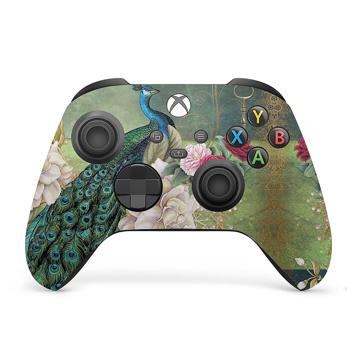 Head Case Designs Officially Licensed Jena DellaGrottaglia Peacock Animals Vinyl Sticker Gaming Skin Decal Cover Compatible With Xbox Series X Console and Controller Bundle