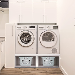 Ivation | Wooden Laundry Pedestal for Washer & Dryer, Made to Fit All Machines - Whirlpool, LG, GE, Samsung, and More, Made of Durable Solid Wood Material, 33.86” x 29.92”, 2 Pack