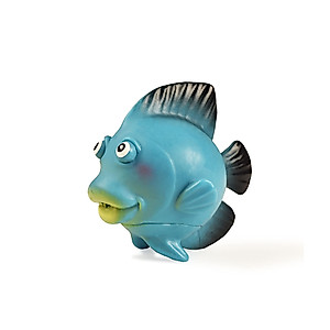 BOHS Rubber Squirting Fish - Cute Floating Cartoon Soft - Baby Bath Play Water Marine Animals Toys - 6 Count